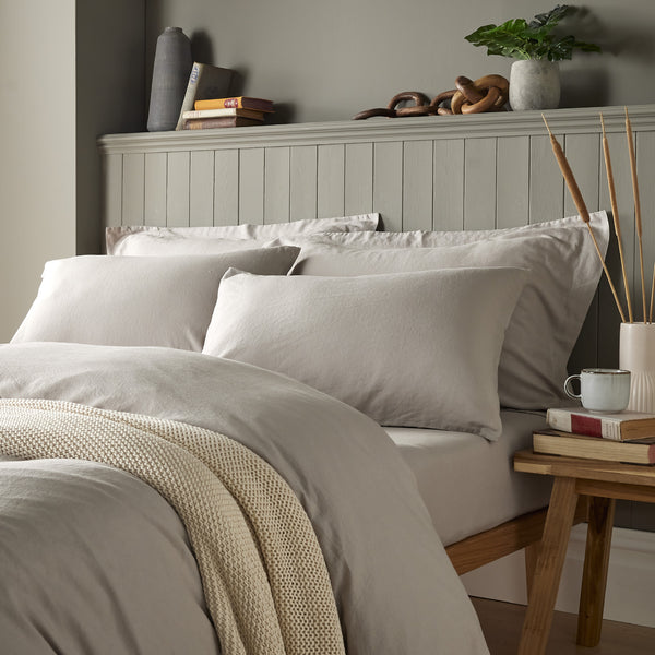 Stone Linen Blend Duvet Cover | Bed & Bath Emporium – Bed and Bath Emporium
