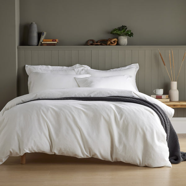 White Linen Blend Duvet Cover | Bed & Bath Emporium – Bed and Bath Emporium