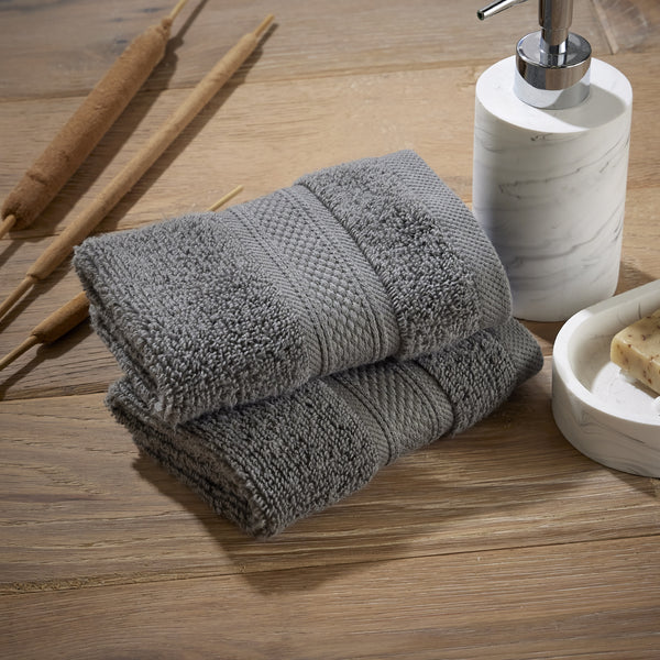 Charcoal Supremely Soft Quick Drying Zero Twist Towel | Bed & Bath ...