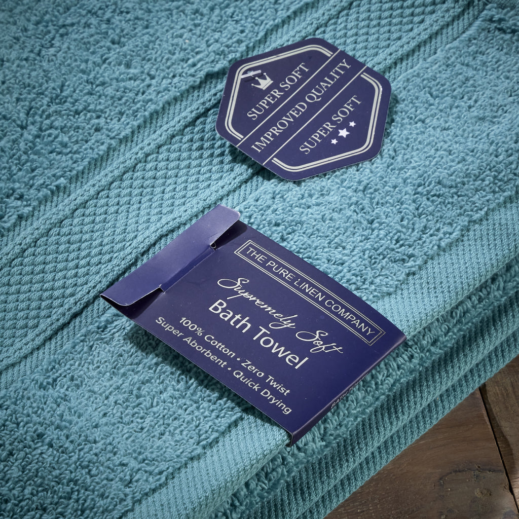 Teal Supremely Soft Quick Drying Zero Twist Towel | Bed & Bath Emporium ...